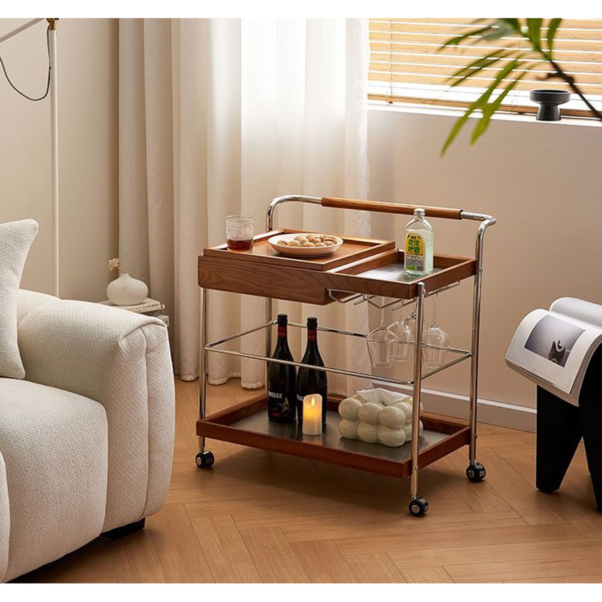 Hokku Designs 27.95" Standard Solid Wood Bar Carts - Wayfair Canada