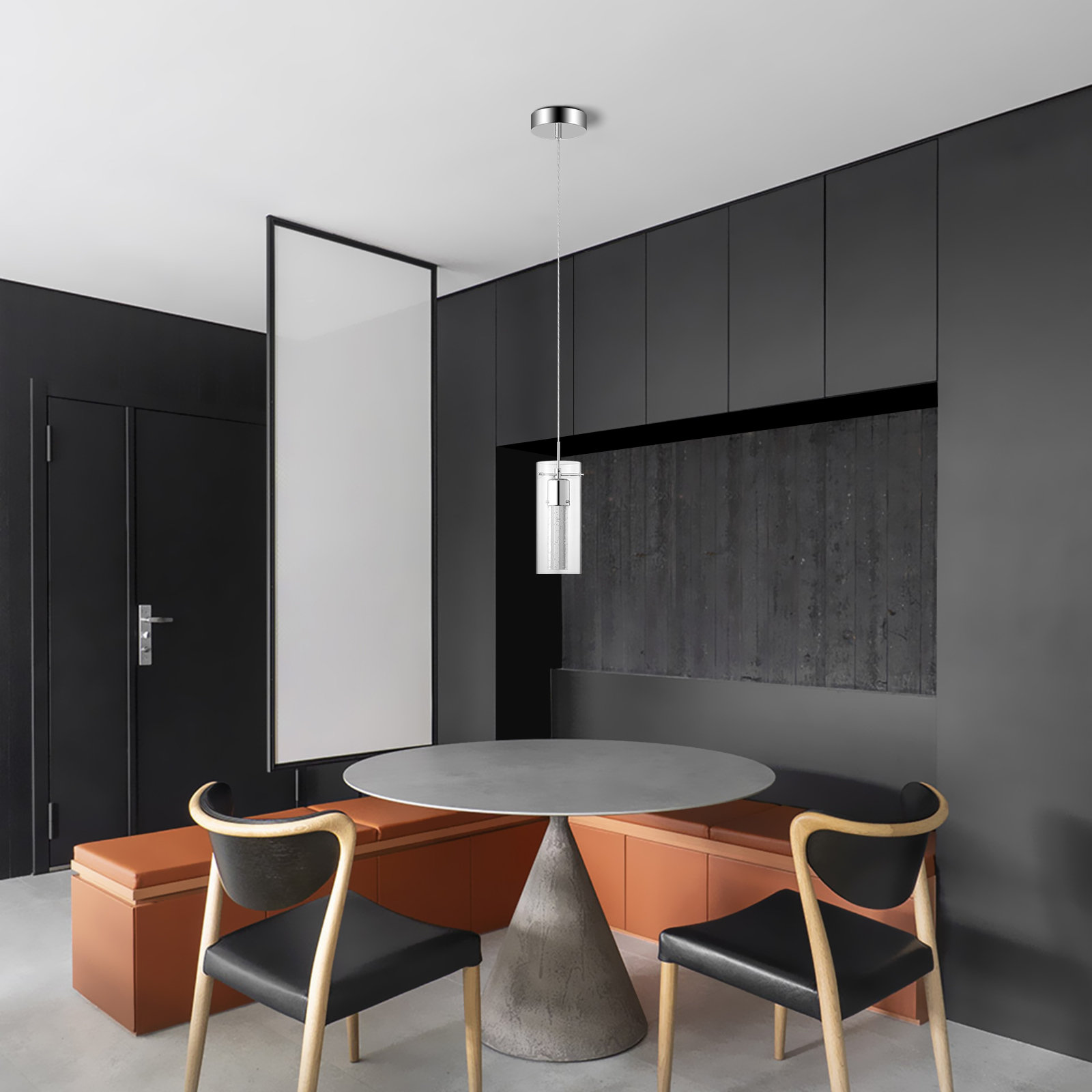 Wrought Studio™ Hughesville Droplet Infused Glass 1 Light Led Pendant ...