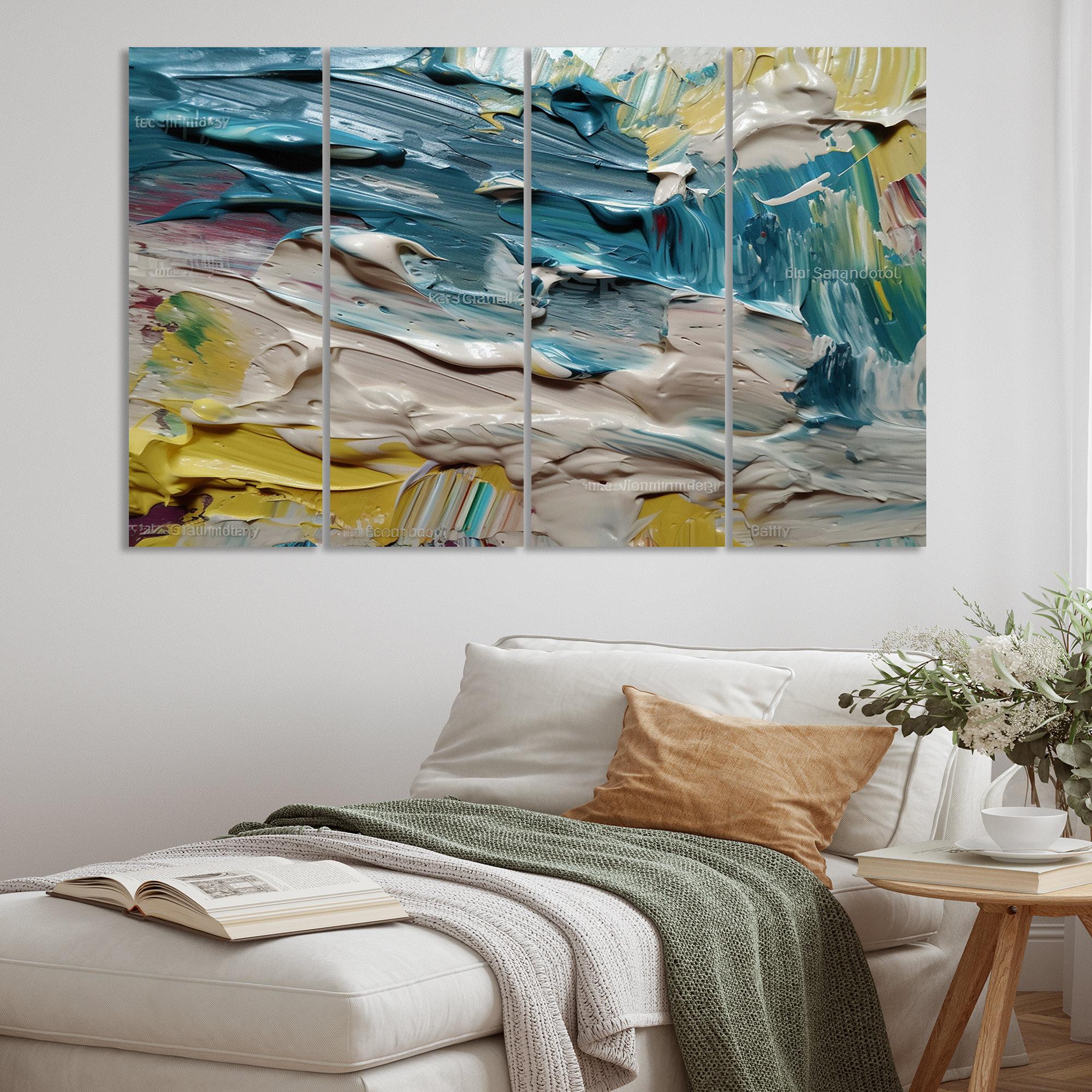 Wrought Studio™ Autumn Joy Abstract Oil II - 4 Piece Wrapped Canvas ...