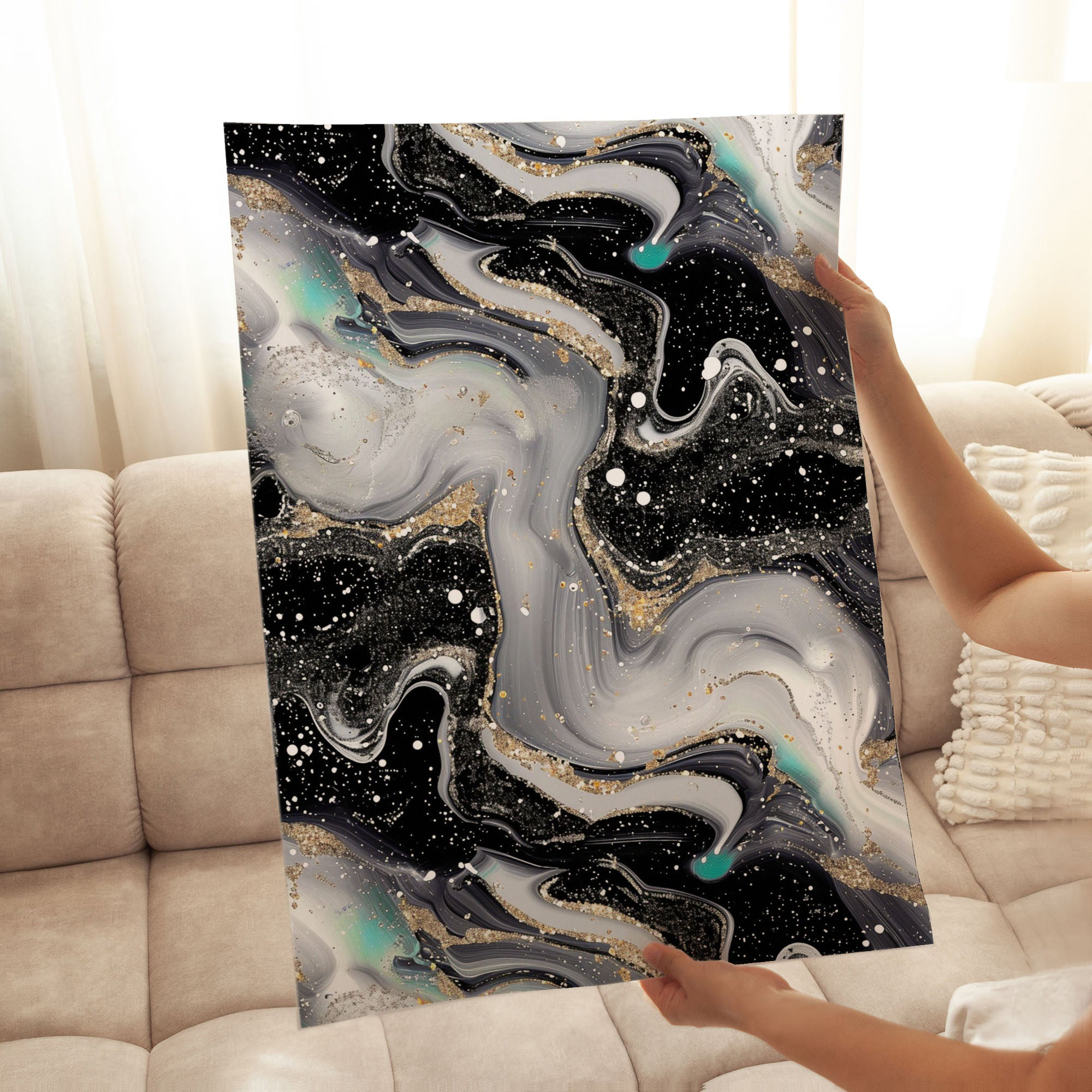 Winston Porter Abstract Multicolor Geode I Modern Unframed Art Print ...