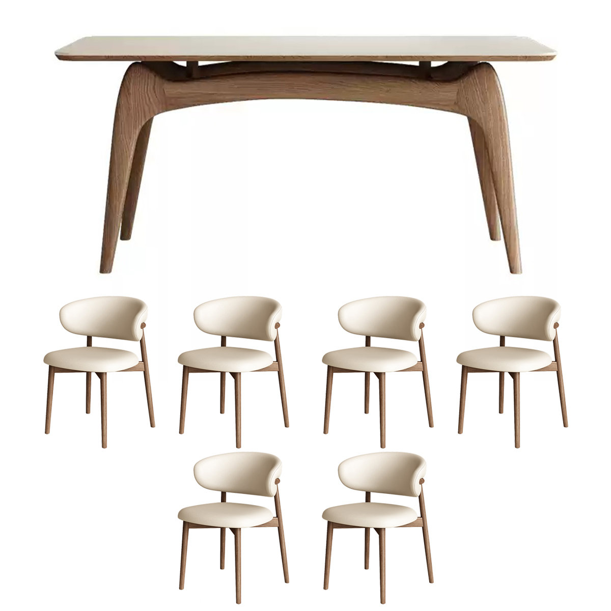 A Zoetic Home Solid wood rock table home simple dining table | Wayfair
