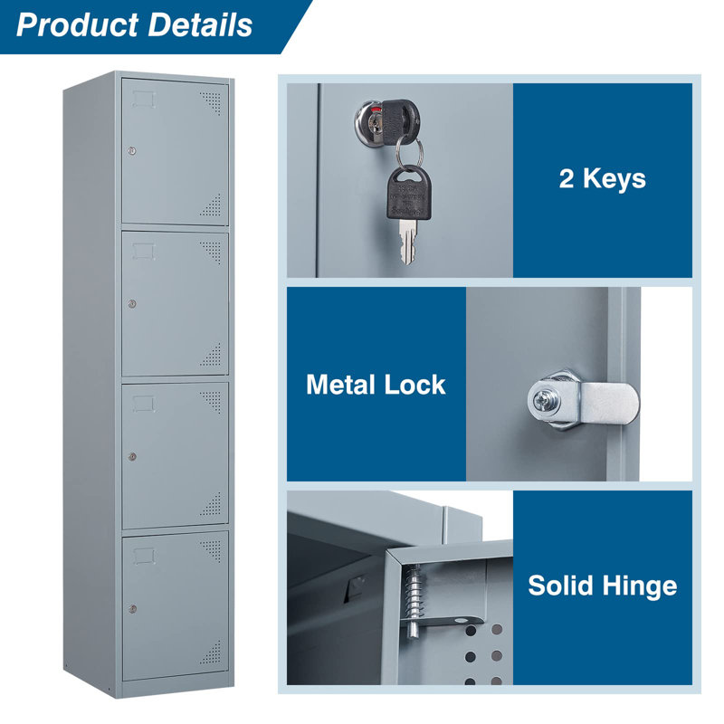 Williston Forge Jenkel Metal Single Storage Cabinet (71" H x 15" W x 17 ...