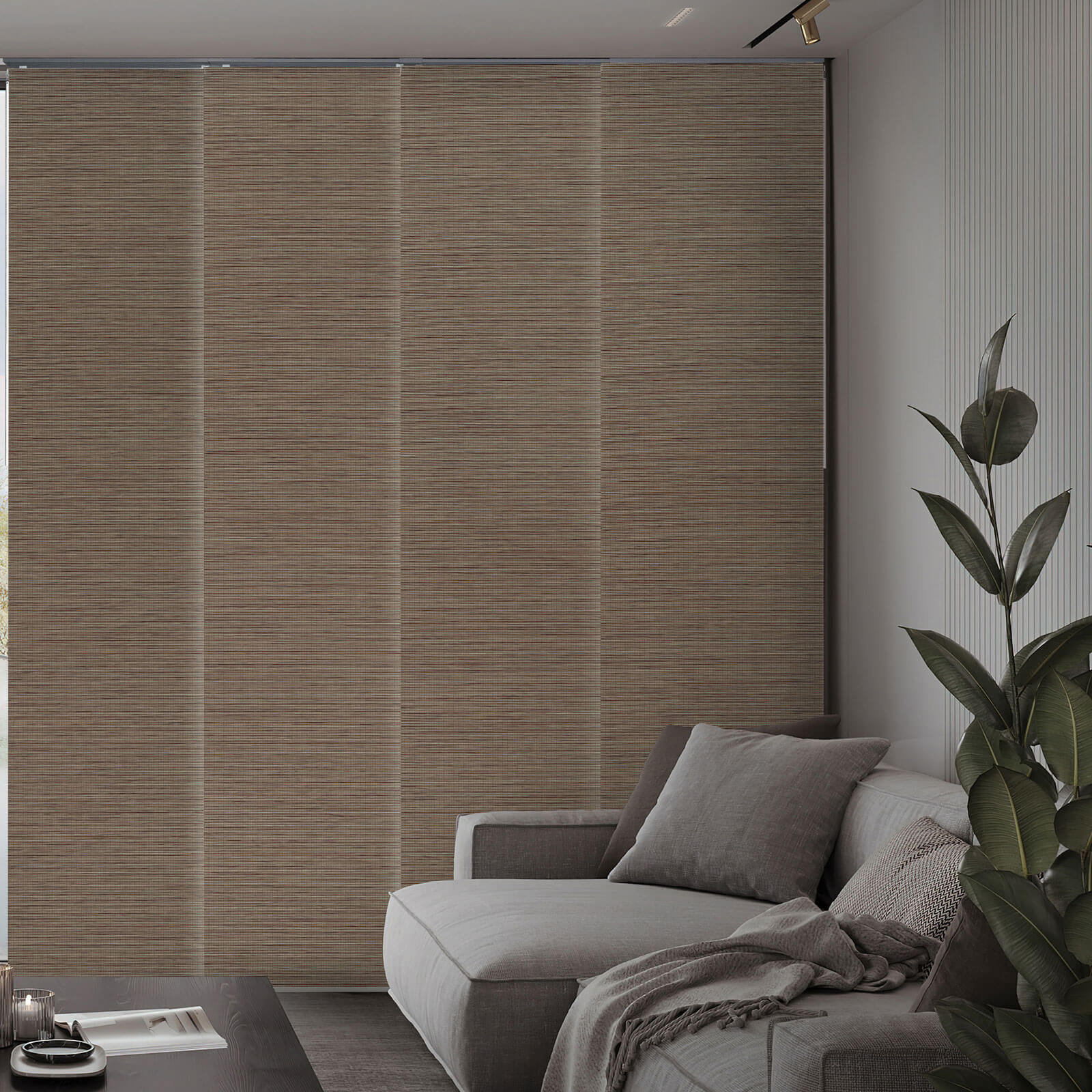 Symple Stuff Sharmaine 99.99% Blackout Vertical Panel Track Blind ...