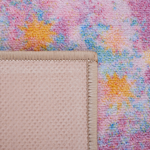 Hashtag Home Eudora Purple/Light Blue/Yellow Rug & Reviews | Wayfair