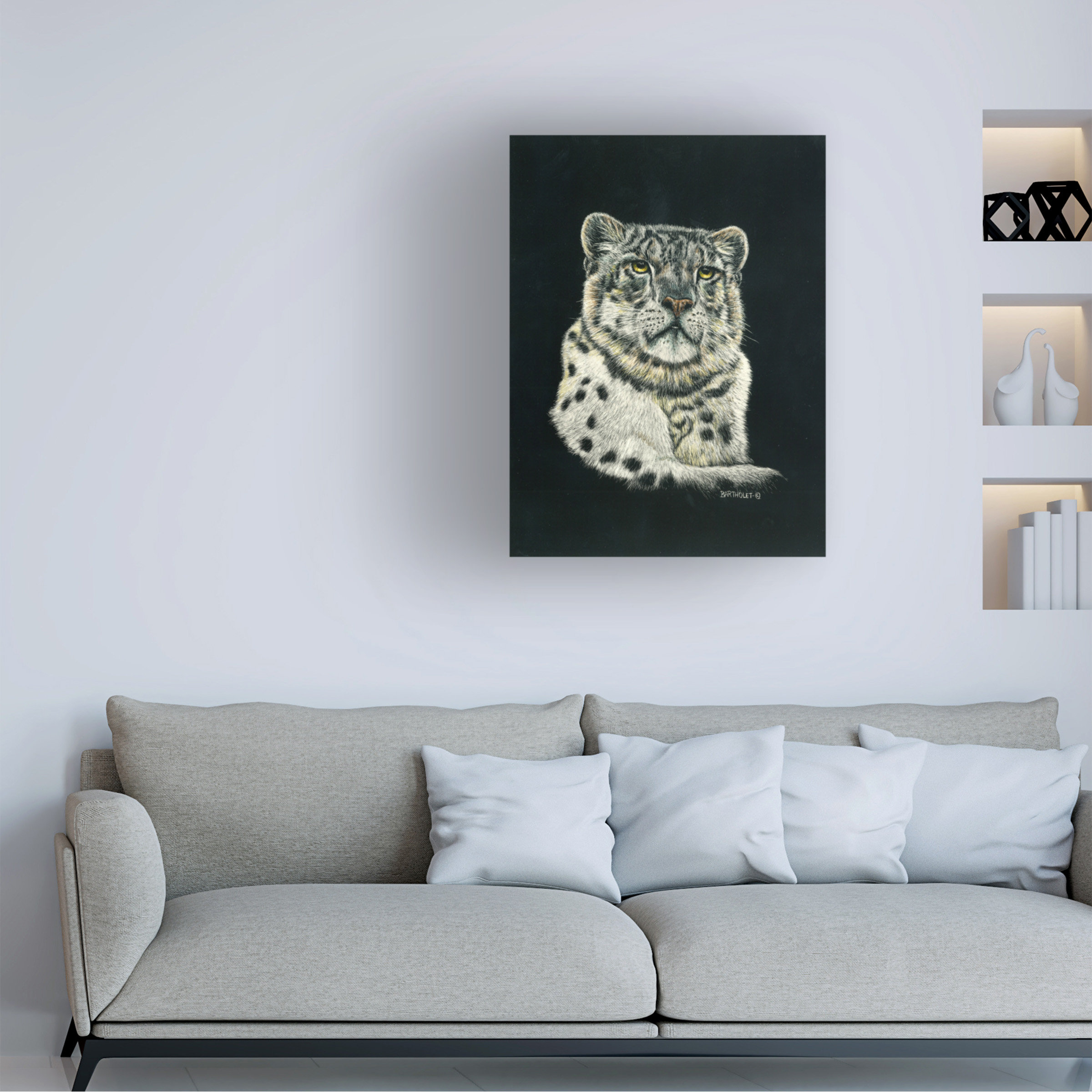 Winston Porter Dave Bartholet Snow Leopard Canvas Art | Wayfair