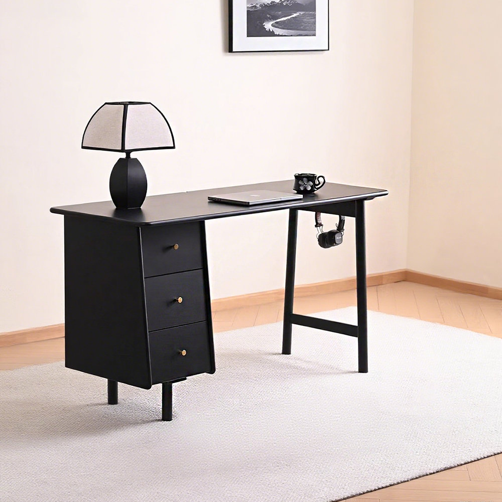 Hokku Designs Minimalist Office Desk: Ample Drawer Space | Wayfair