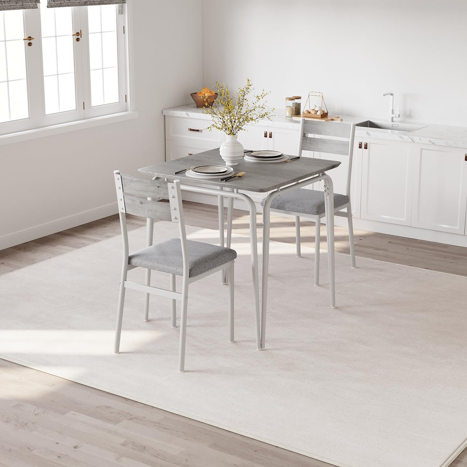 Borough Wharf Dining Table for 2, 3-Piece Square Dining Set - Small ...