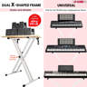 5 Core Keyboard Stand Double X Style Adjustable Piano Riser + Keyboard ...