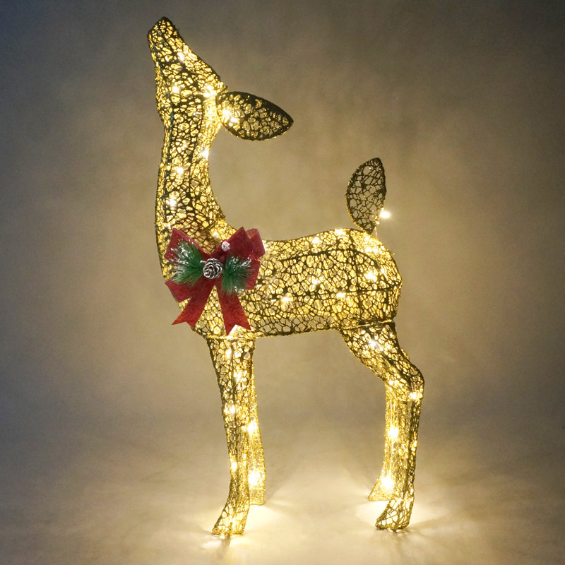 Joiedomi Fabric Fawn Lighted Display | Wayfair