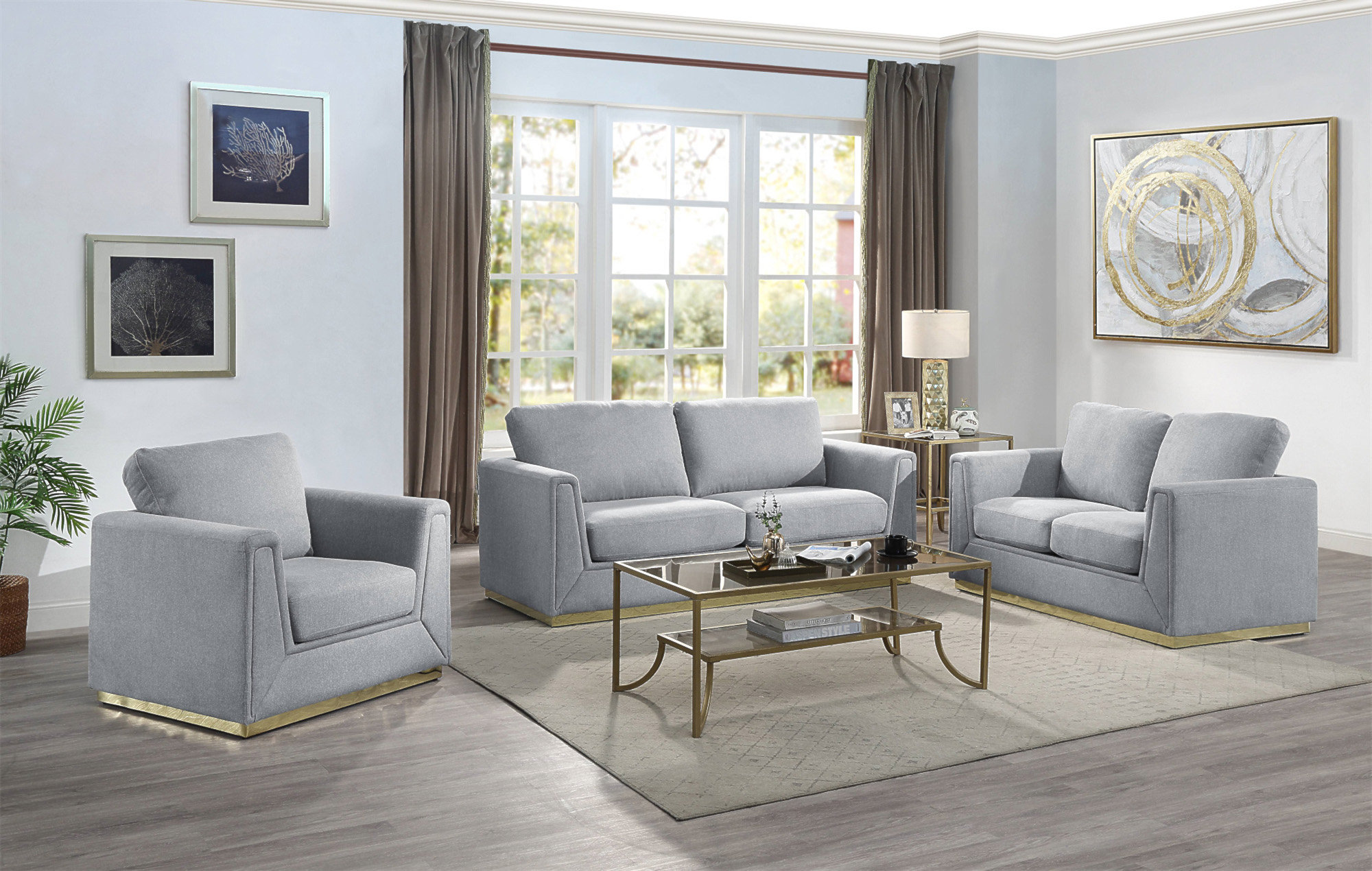 Latitude Run® 3 Pieces Living Room Set For Living Room, Meeting Room ...