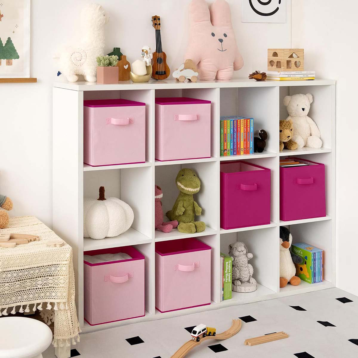 KINOFO Cube Cute Storage Bins, 11 Inch Storage Cube Organizer ...