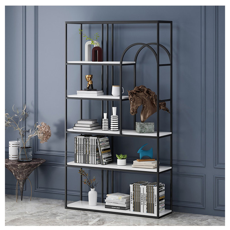 Latitude Run® Metal Frame Bookcase, Open Bookshelf with an Anti-tipping ...