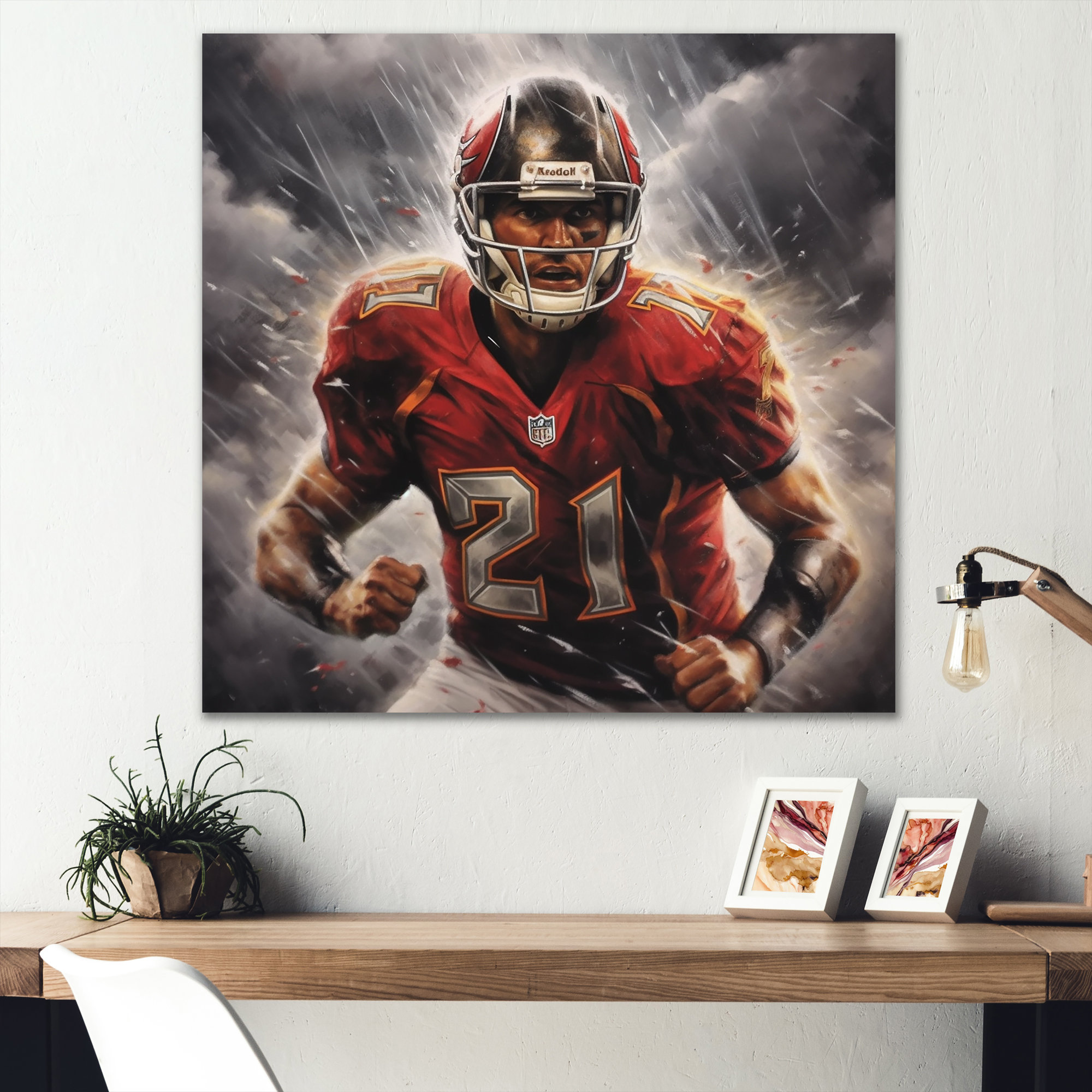 Winston Porter Grey And Red Football Player On Fury | Wayfair