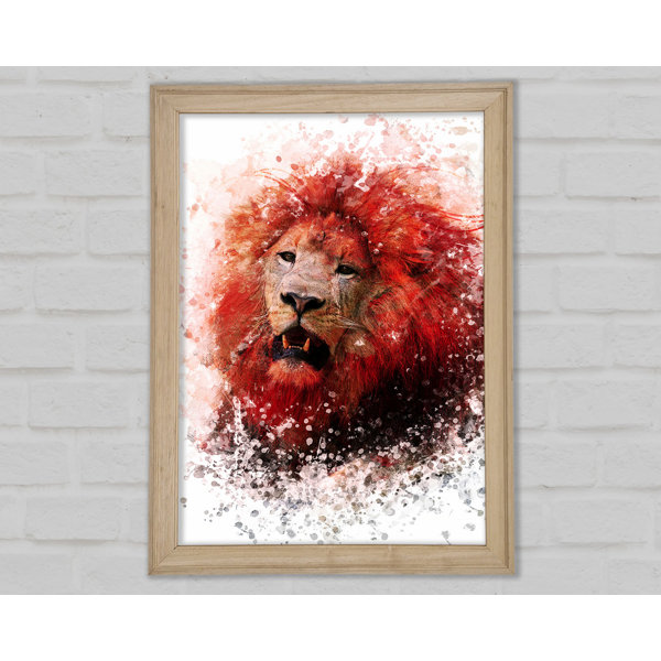 17 Stories Red Lion Roar - Single Picture Frame Print | Wayfair.co.uk