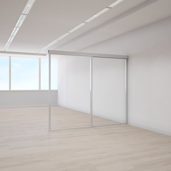 The Sliding Door Company 2-Panel Sliding Clear Glass Entrance Door Kit ...