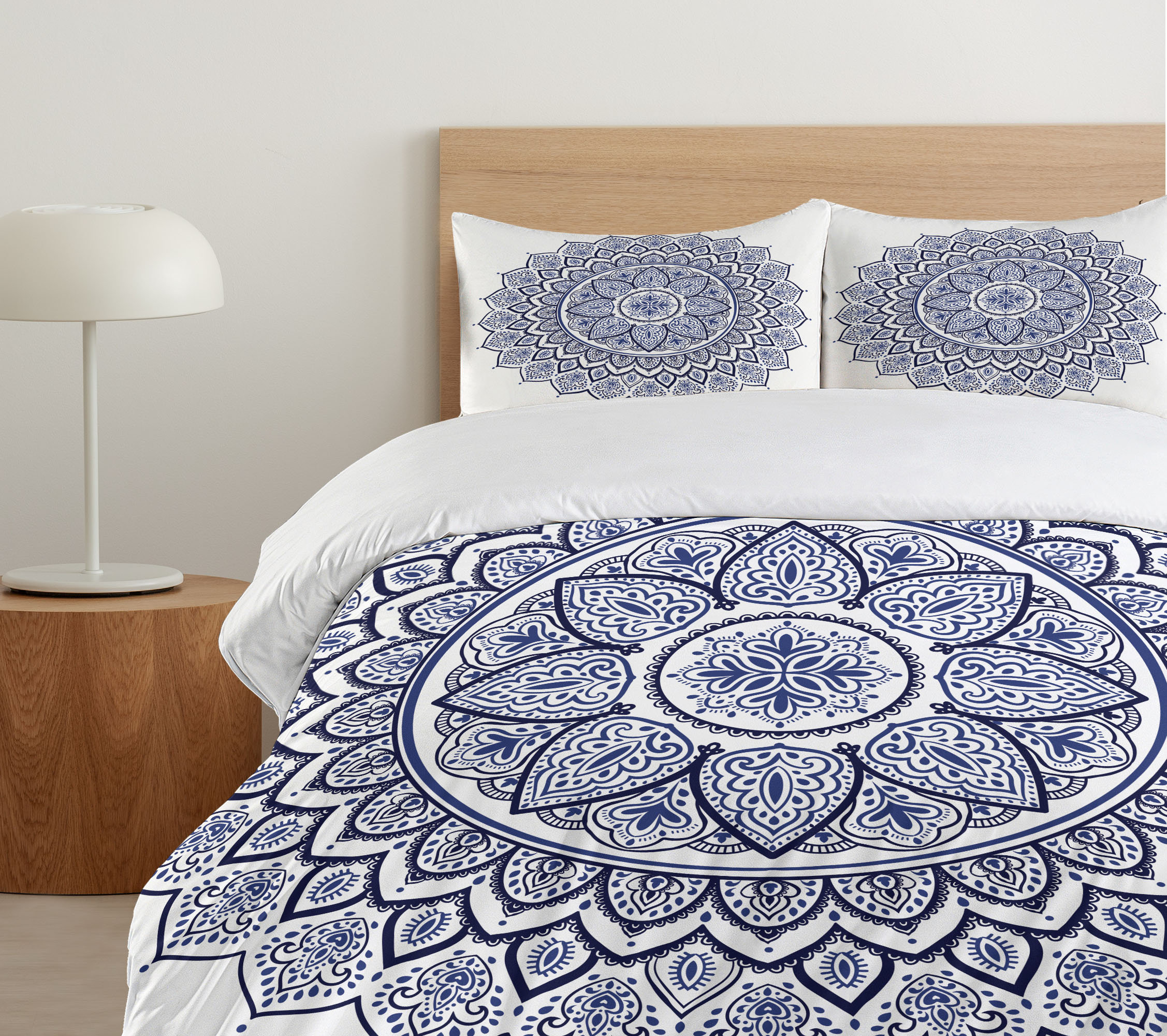 Ambesonne Blue/White/Night Microfiber 3 Piece Duvet Cover Set | Wayfair