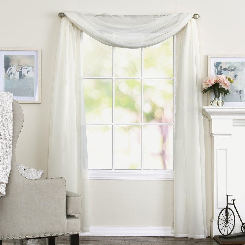 Latitude Run® Cultrera 100% Polyester Sheer Voile Solid Color Window ...