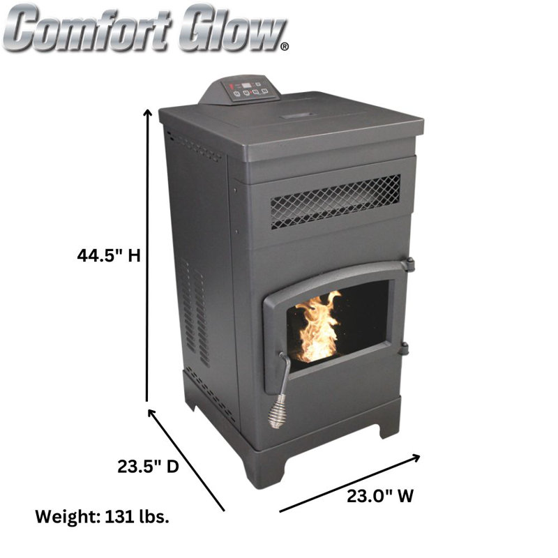 Comfort Glow Freestanding Pellet Stove - Heats Up To 2,200 sq ft, 60 lb ...