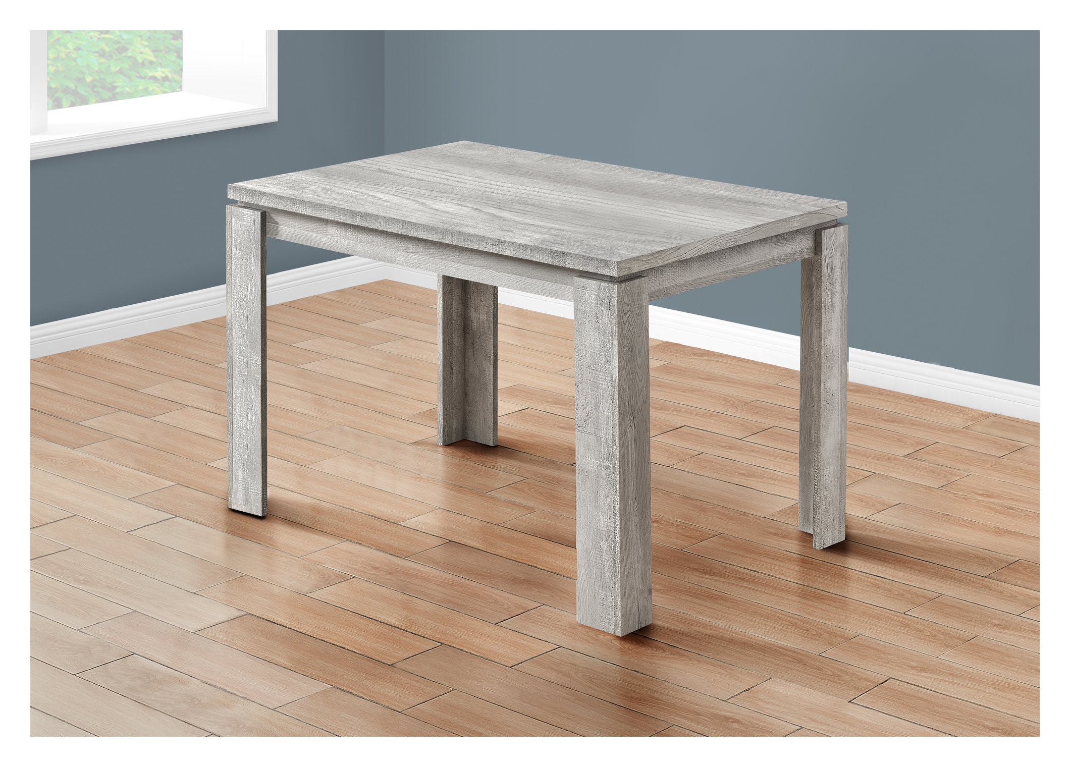 Latitude Run® 48 Inch Modern Grey Dining Table - Rectangular Kitchen ...