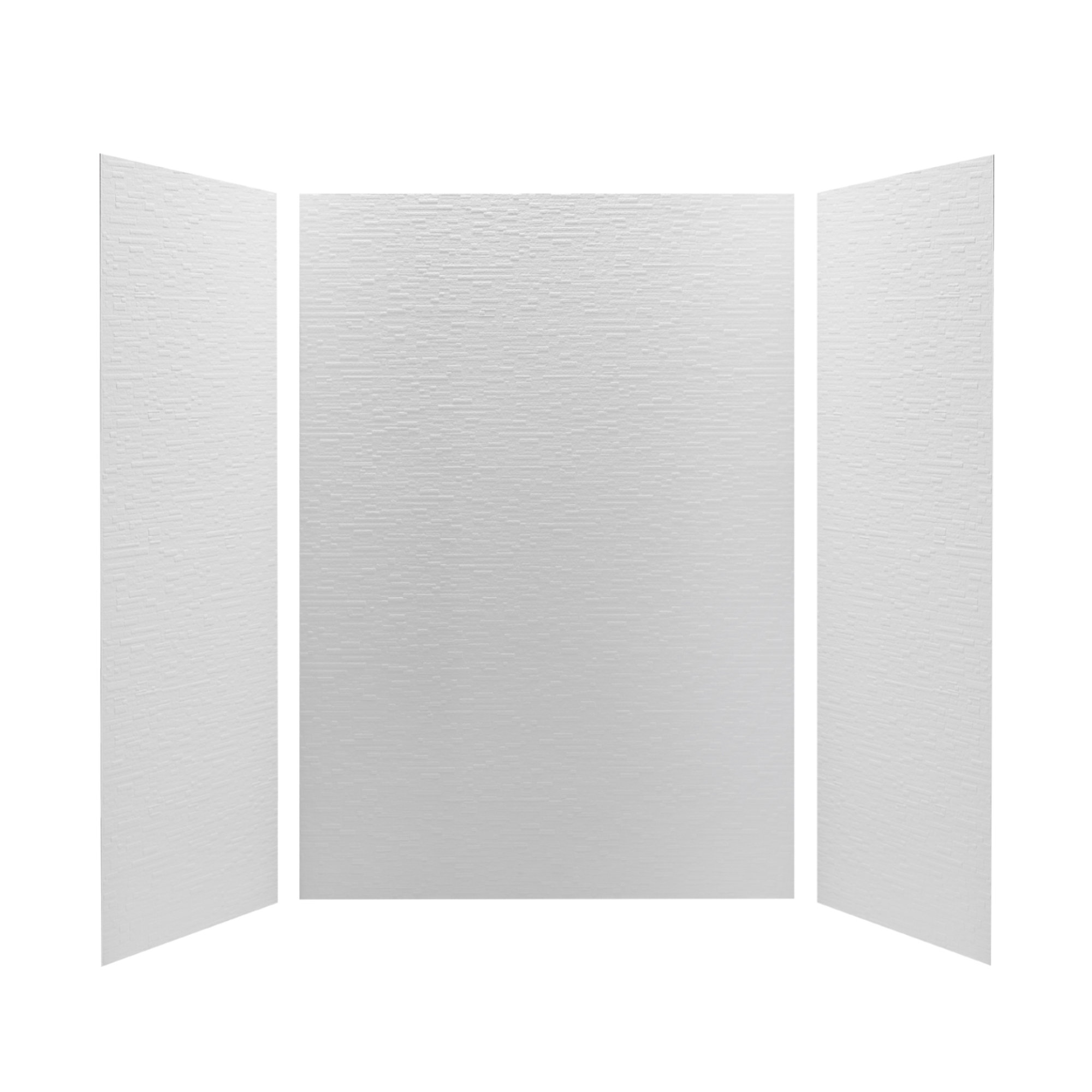 ExBrite 60" W 96" H Three Wall Composite Shower Wall Panel Surround ...