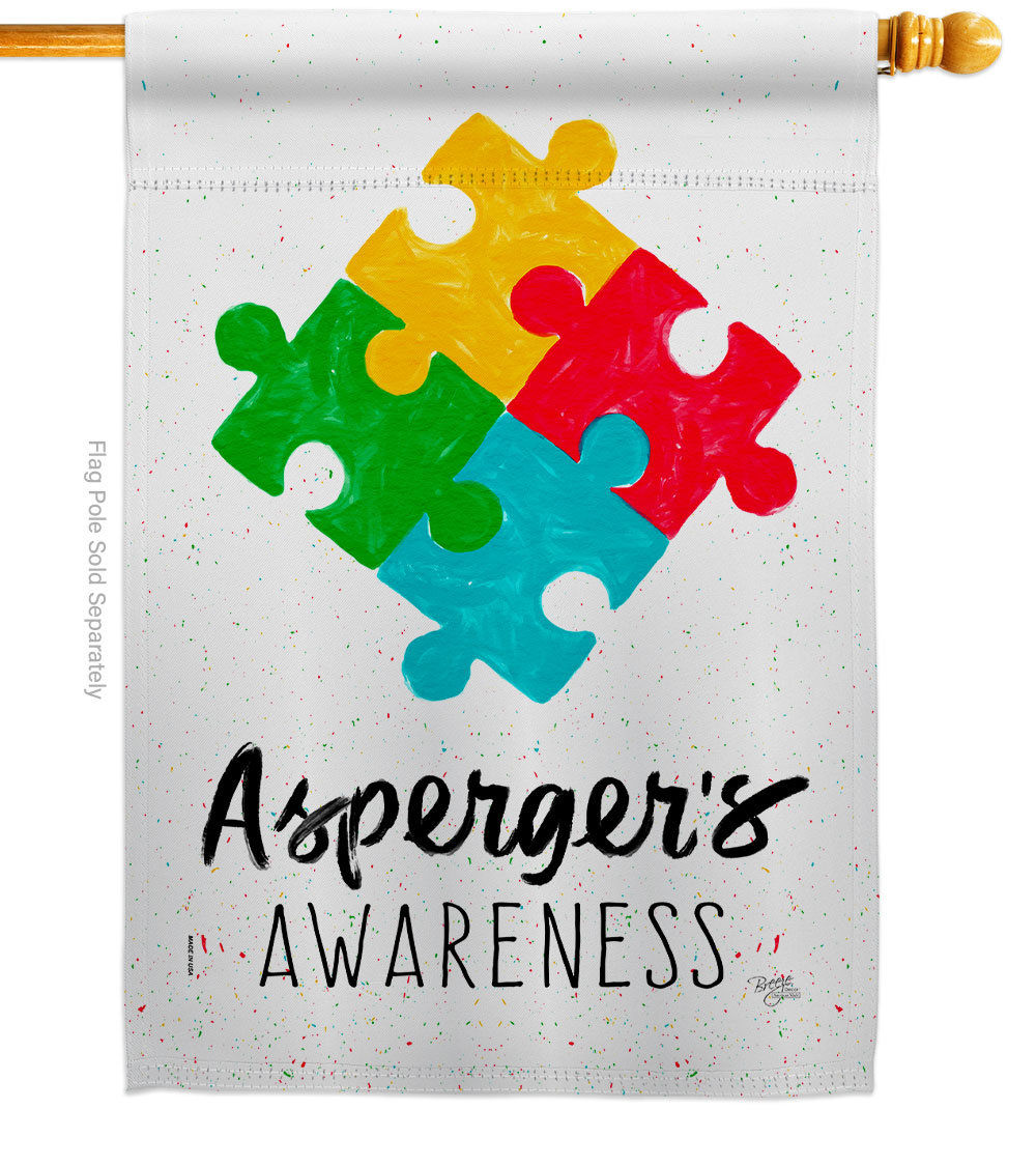 Breeze Decor Asperger's Awarness House Flag Awareness Support 28 X40 ...