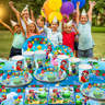 LUMCRAJEMS Mario Tableware, 101pcs Super Mario Party Decorations ...