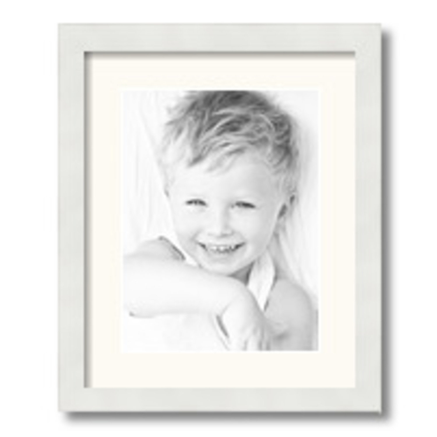 Ebern Designs 9" X 12" Inch Satin White Frame Picture Frame With 2 Inch ...