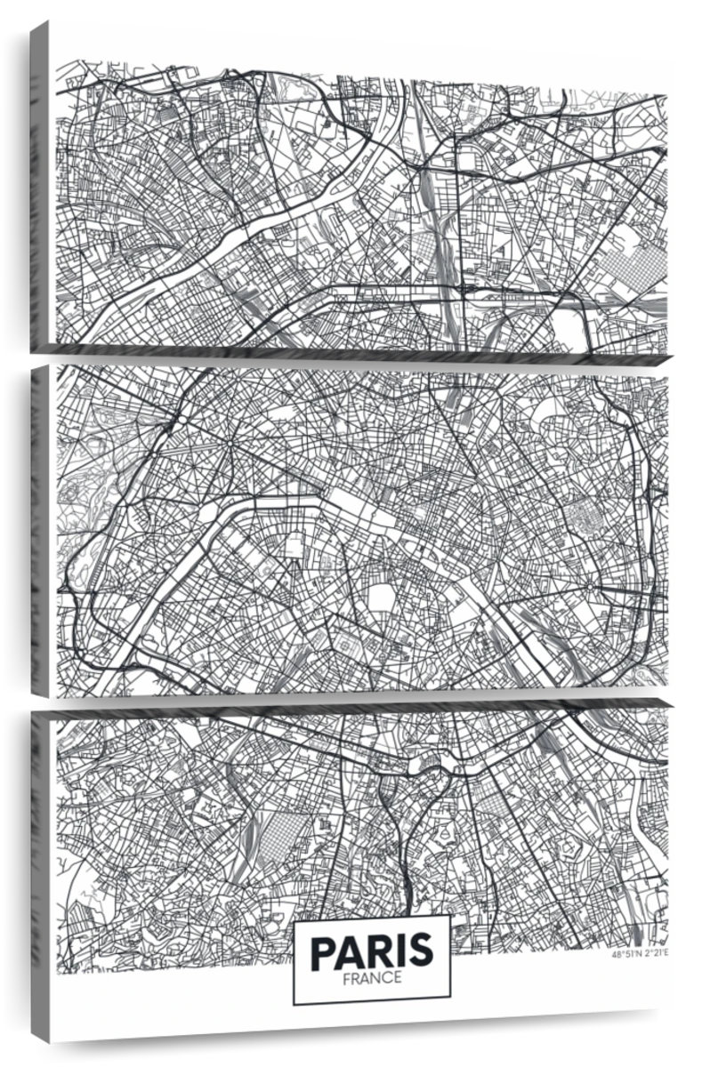 Breakwater Bay Aliaz Paris Grid Map | Wayfair