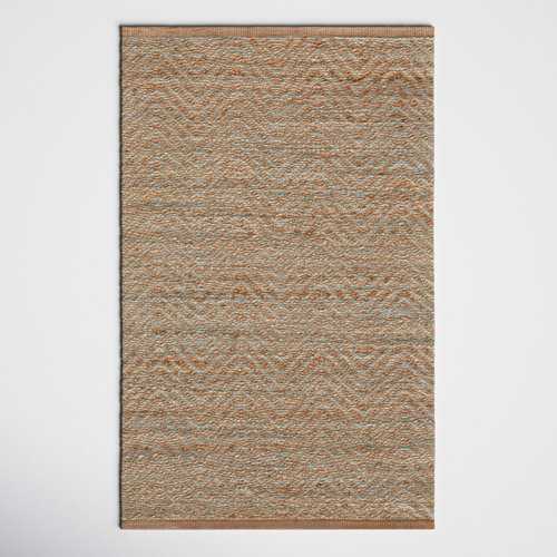 Caroline Chevron Hand-Woven Tan Area Rug & Reviews | Birch Lane