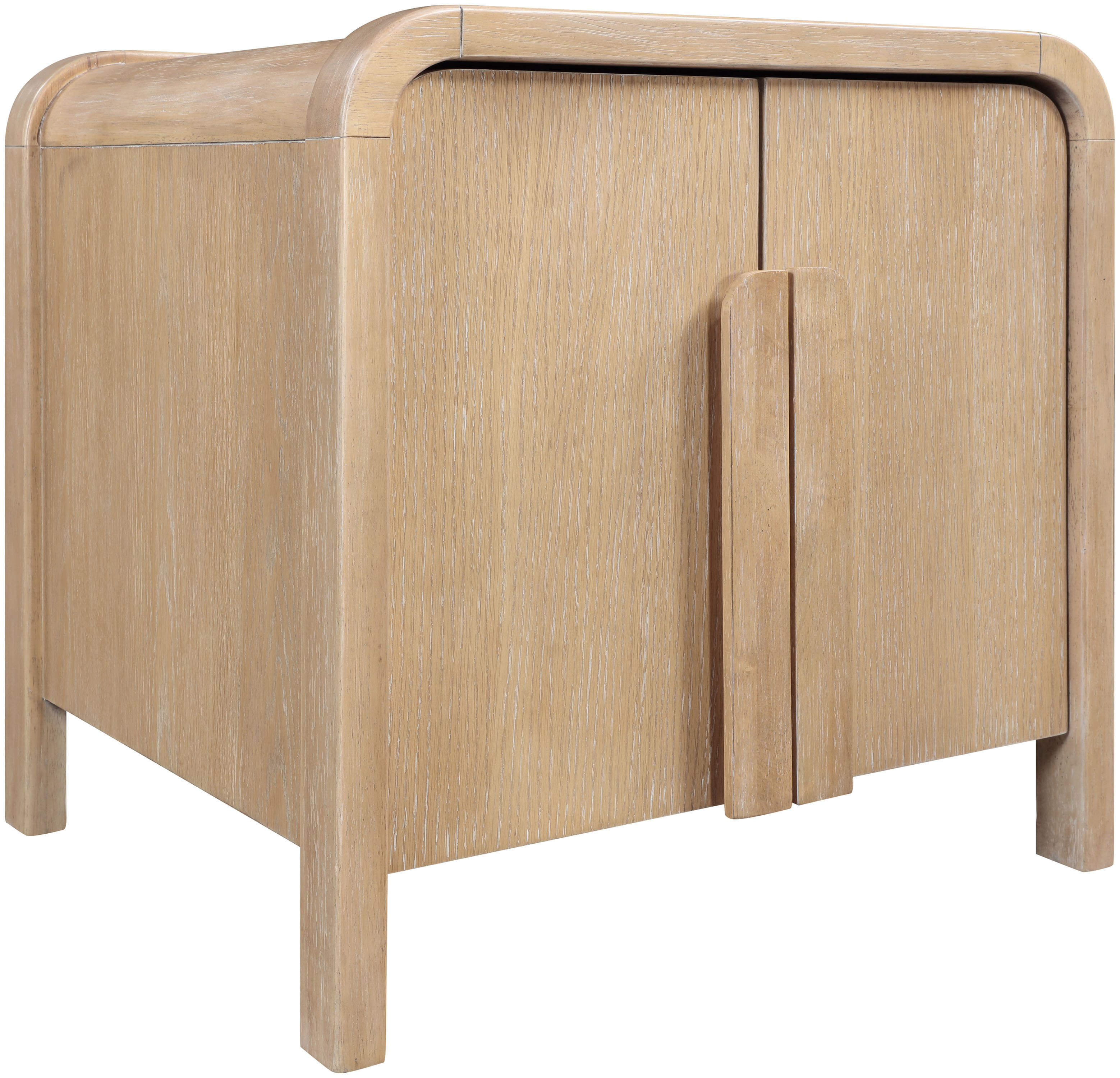 George Oliver Esai Oak Veneer And Solid Wood Night Stand | Wayfair