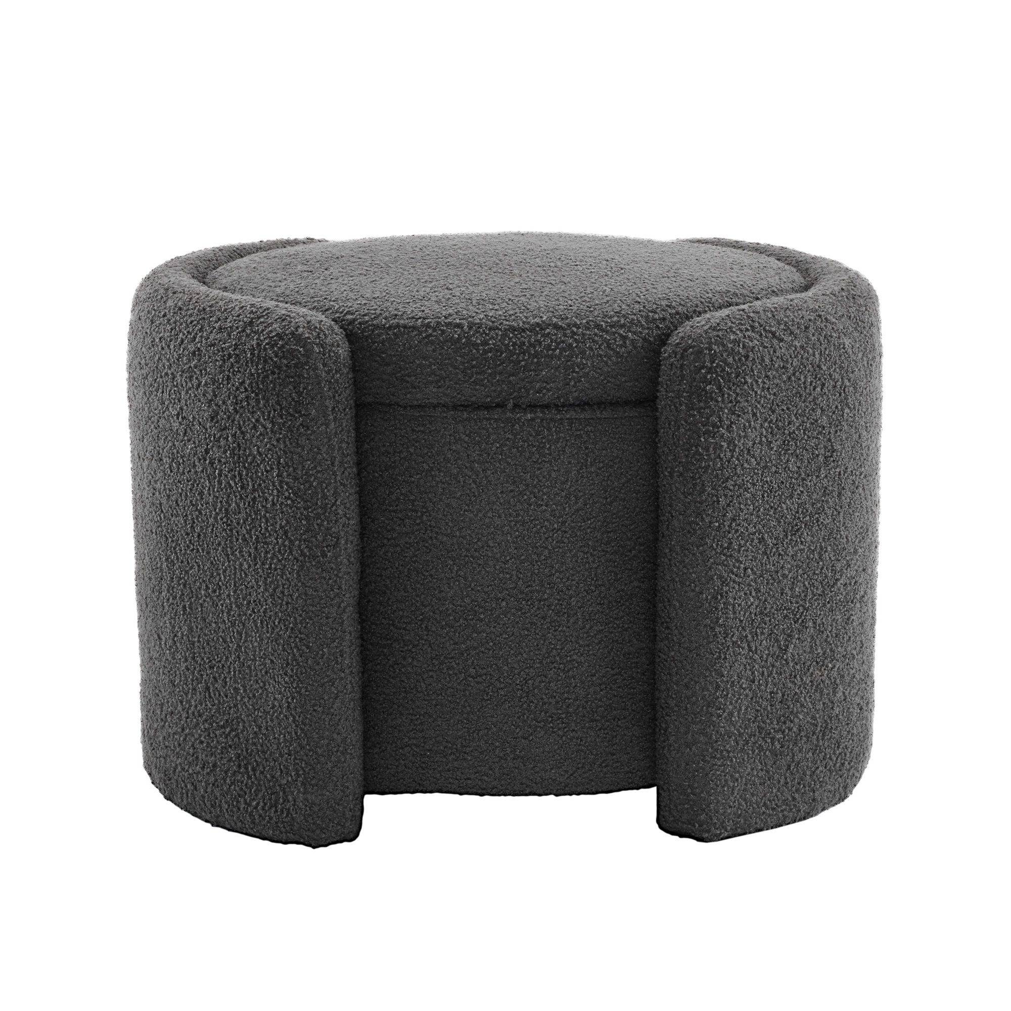 Ivy Bronx Cozy Boucle Storage Ottoman: Stylish Comfort With Hidden ...