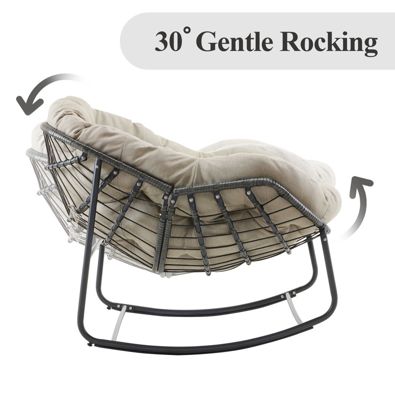 Wildon Home® Cadynce Wicker Outdoor Rocker Chair | Wayfair