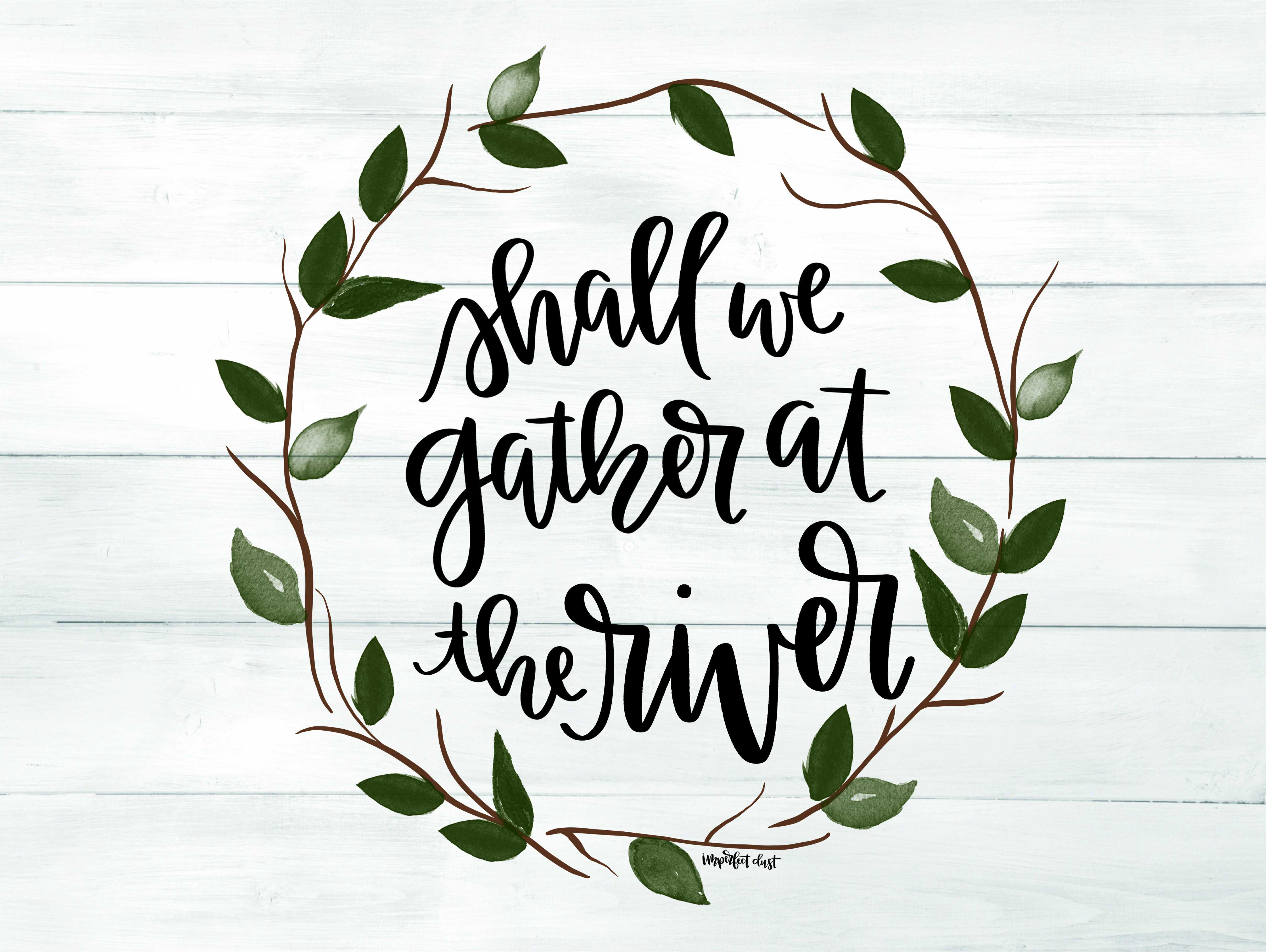 Trinx Shall We Gather At The River - Wrapped Canvas Print | Wayfair