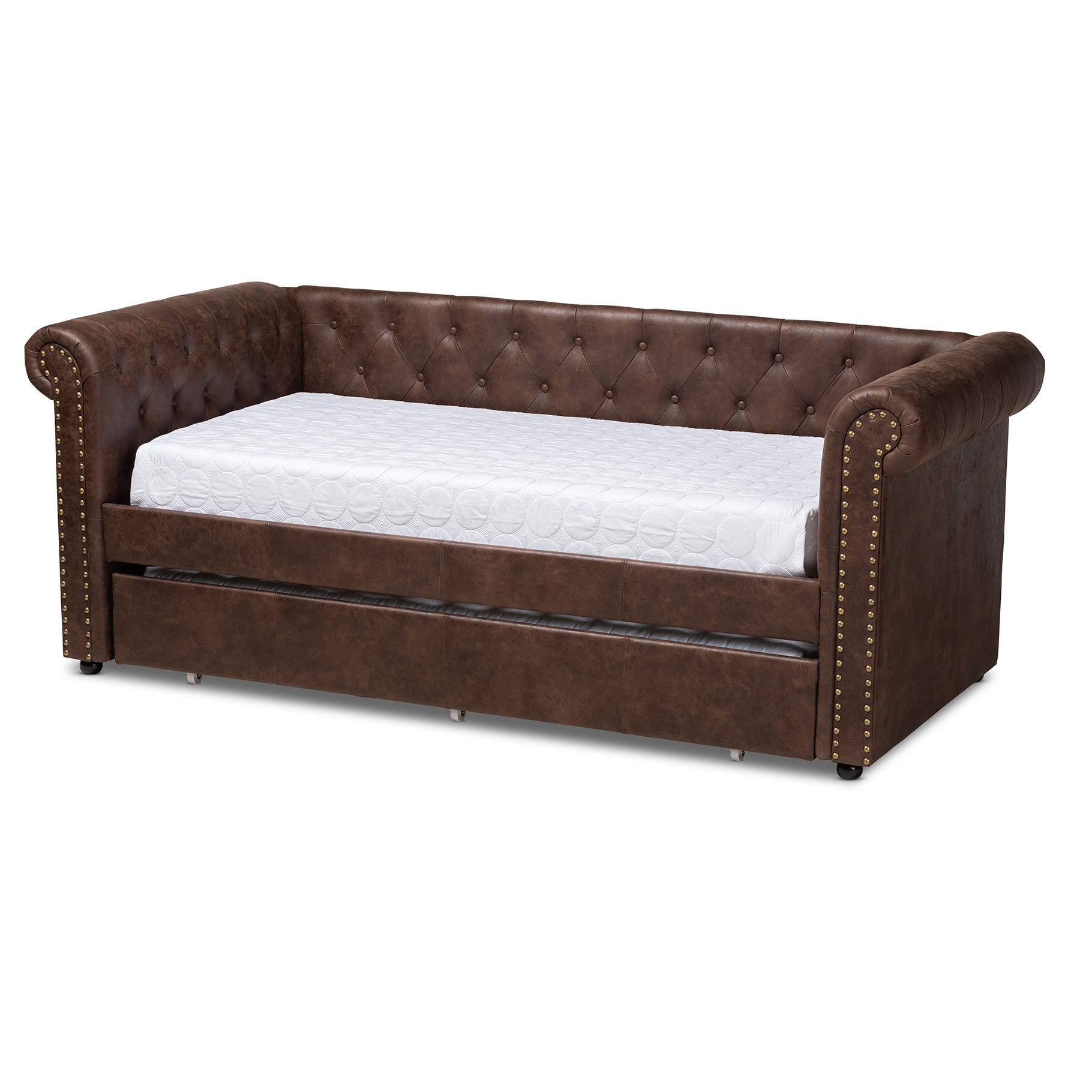 House of Hampton® Mynard Upholstered Twin Daybed with Trundle & Reviews ...