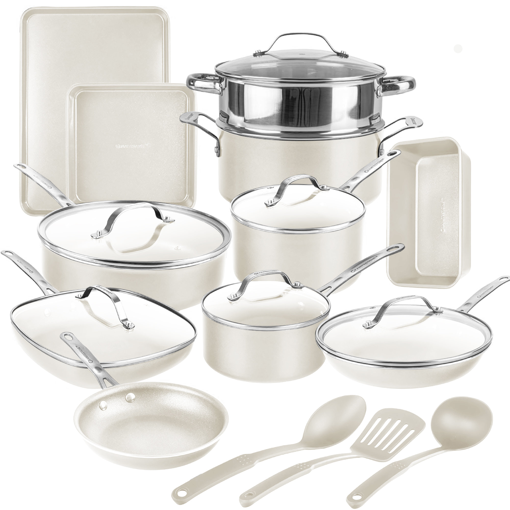 Gotham Steel Naturals 20 Pc Express Cookware and Bakeware Set with ...