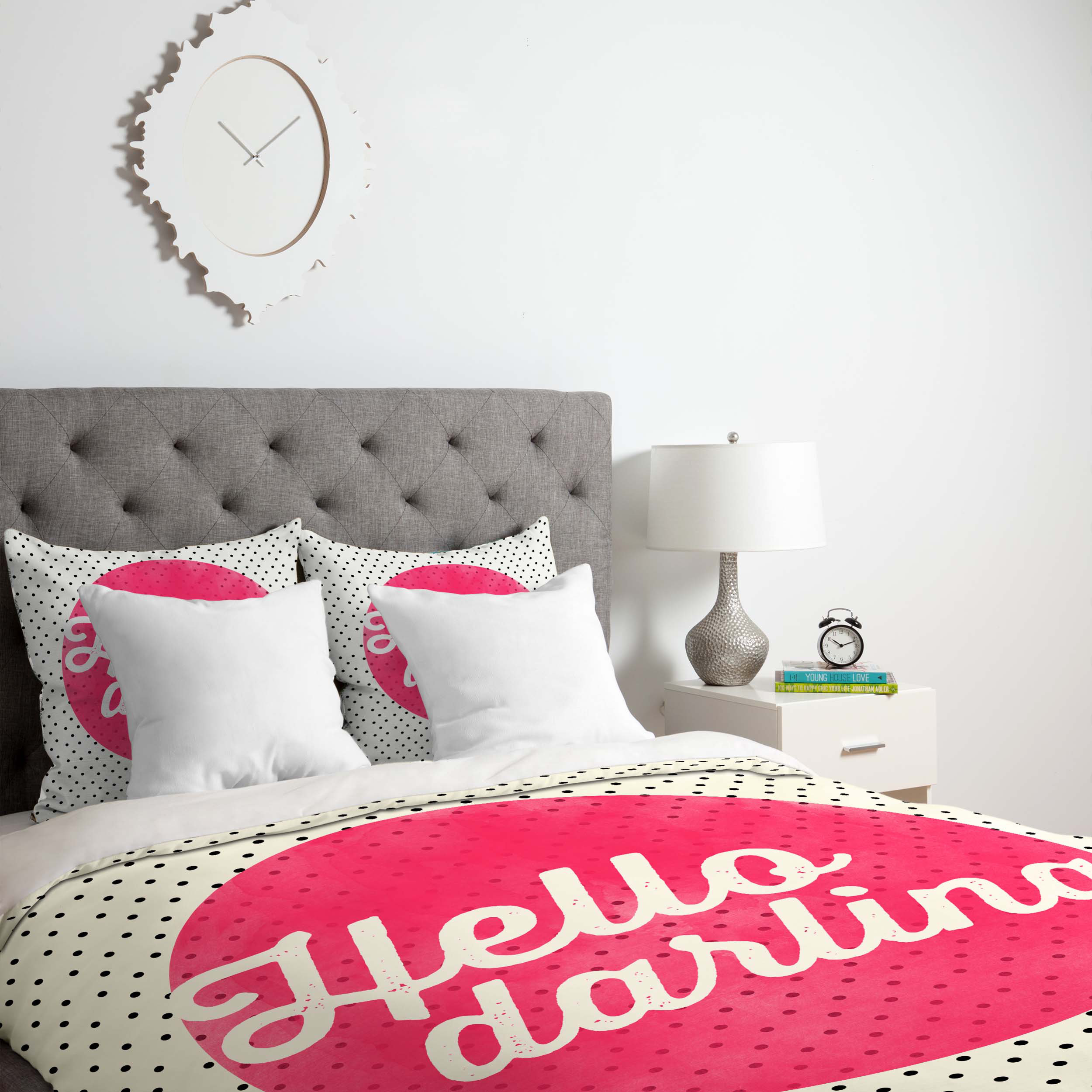 Deny Designs Allyson Johnson Hello Darling Dots Lightweight Duvet Cover ...