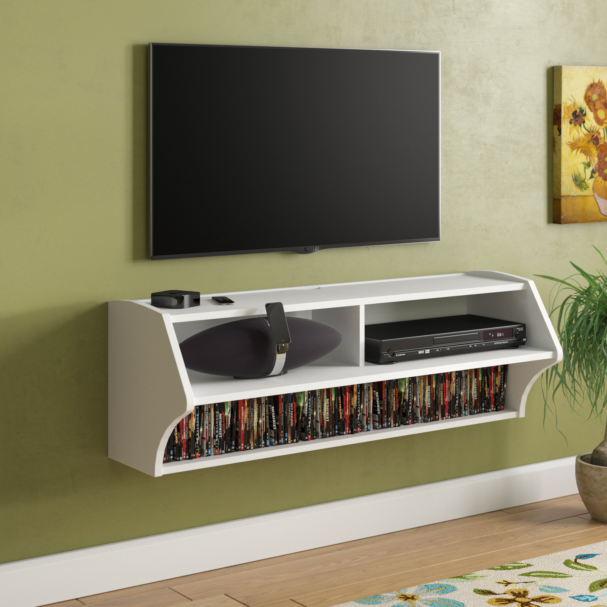 Winston Porter Carder Wall Mounted Audio Rack & Reviews | Wayfair