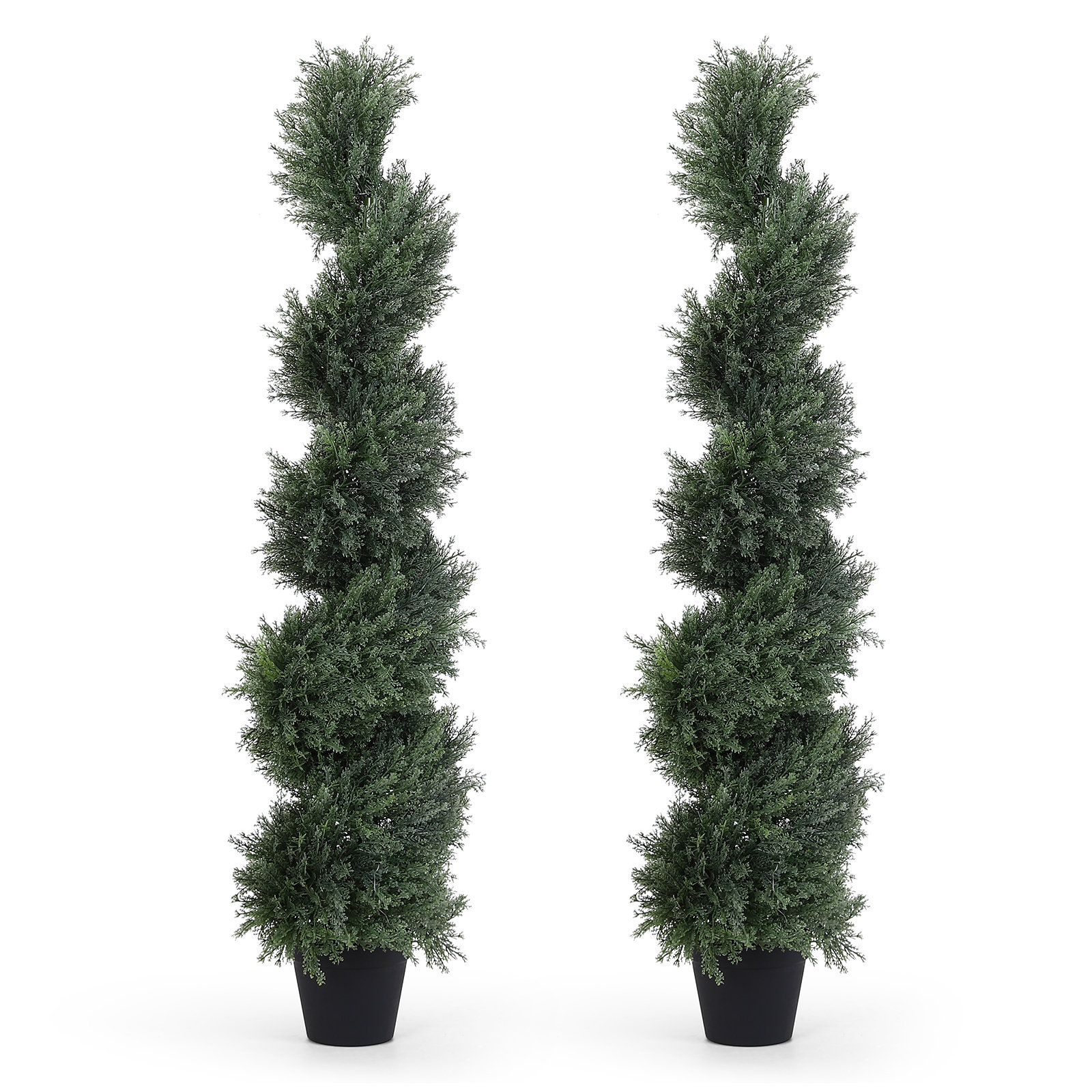 Primrue Artificial Potted Green Cedar Spiral Tree & Reviews | Wayfair