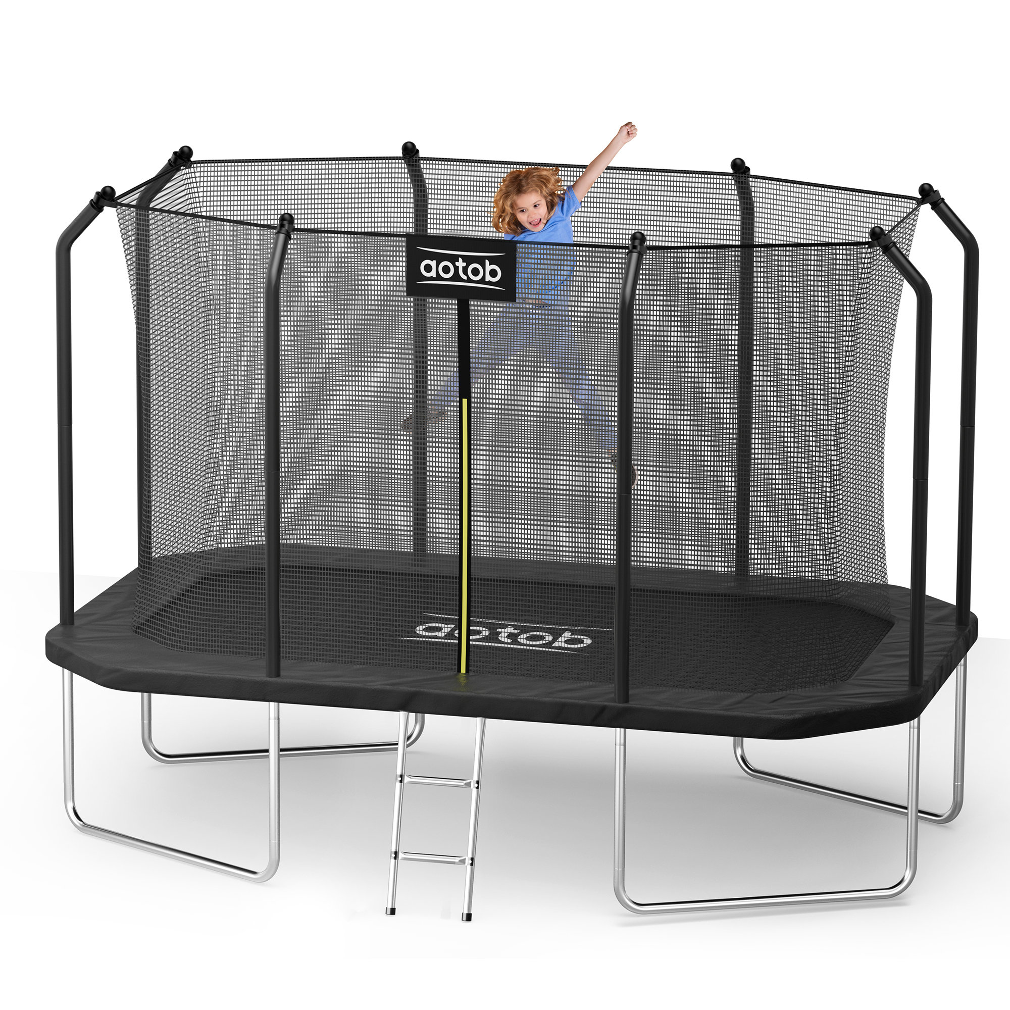 AOTOB 14X8FT Rectangle Trampoline - Outdoor Trampoline for Kids ...