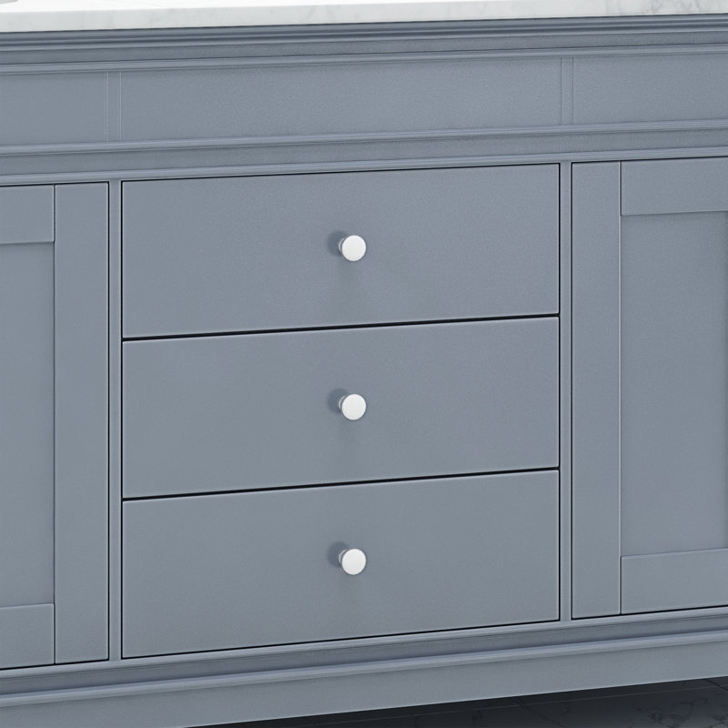 Home Loft Concepts Janice Locke 72" Double Bathroom Vanity Base Only ...