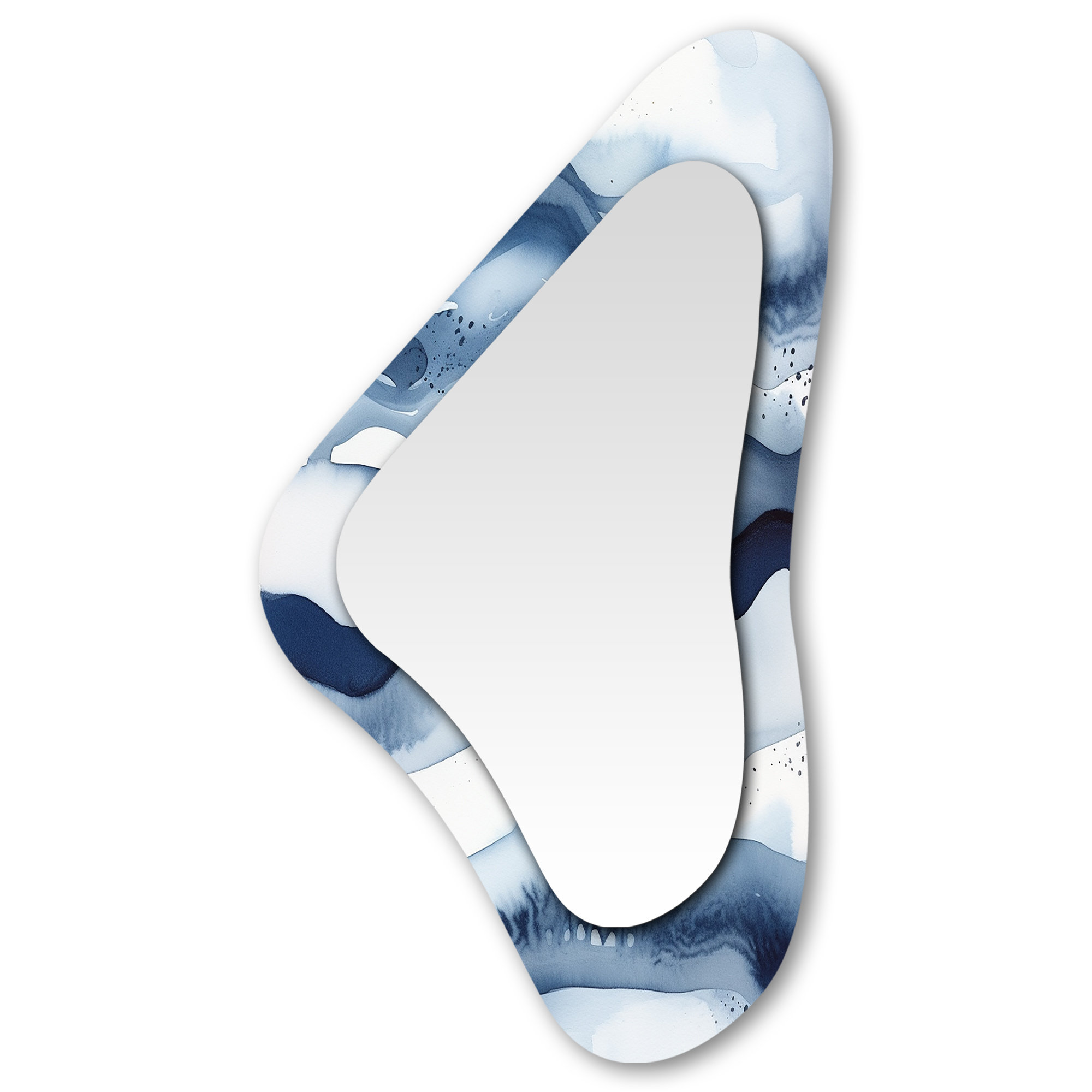 Ivy Bronx Gunter Abstract Classic Blue Waves III - Fractals Unique ...