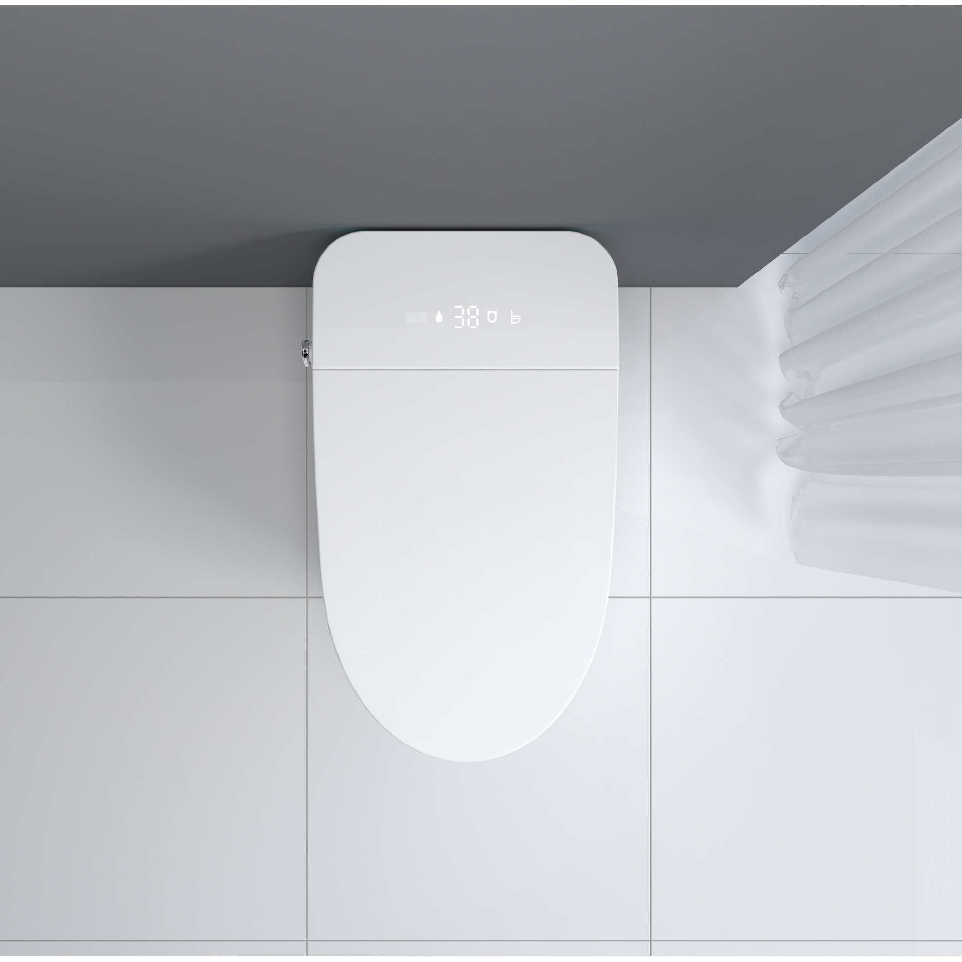 YBHDESIGN White Smart Toilet With Foot Sensor, Instant Warm Water ...