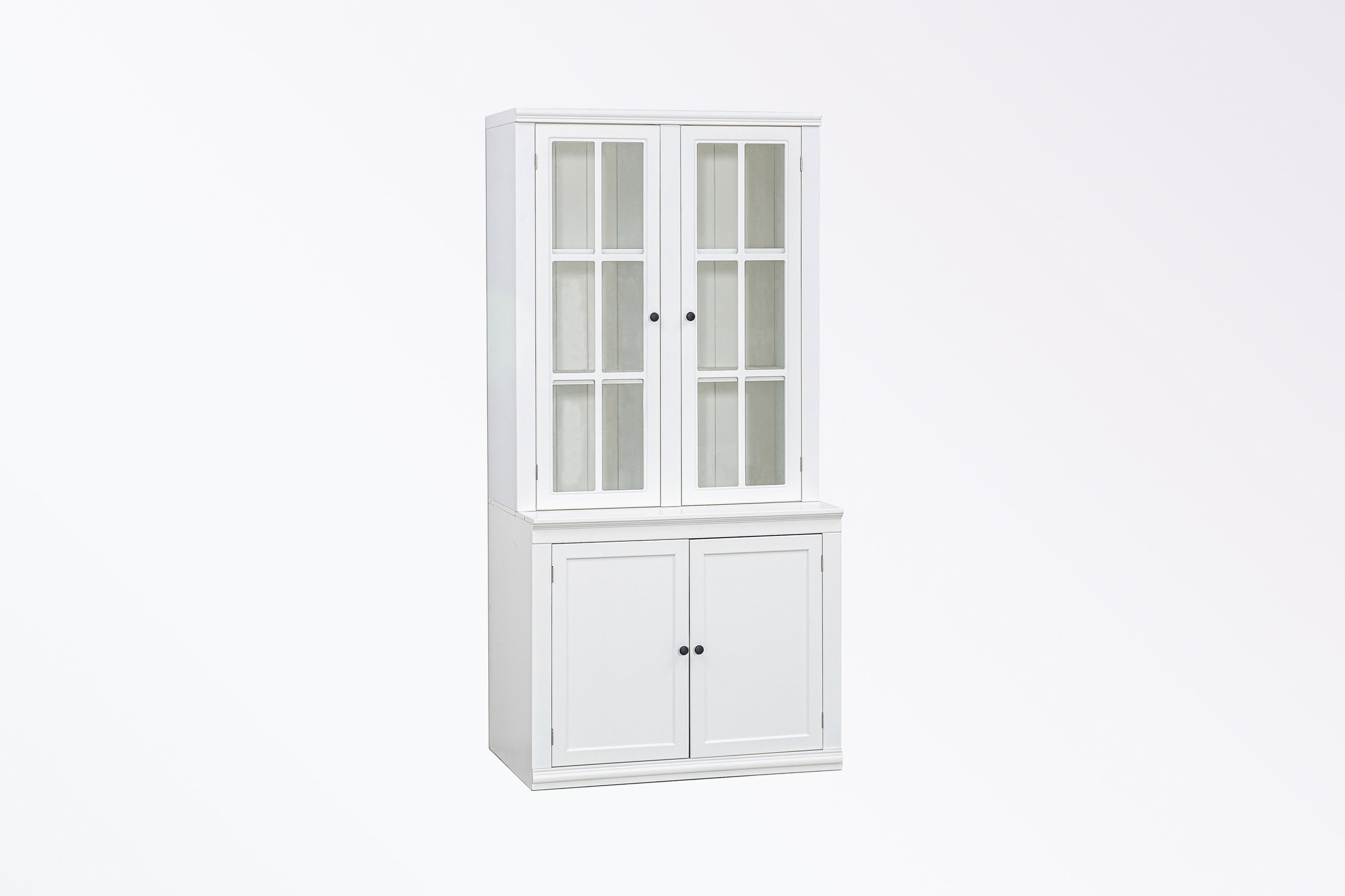 Corrigan Studio Accent cabinet with double glass doors and shelves ...