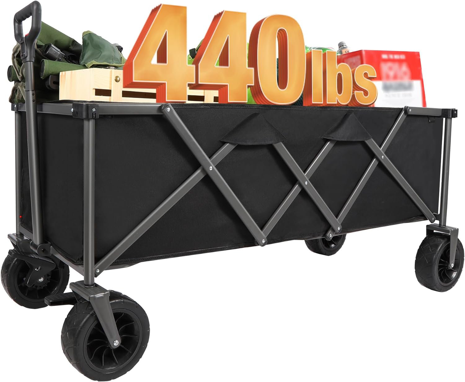REDCAMP 300L Extra Long Wagon with Side Pocket and Brakes | Wayfair
