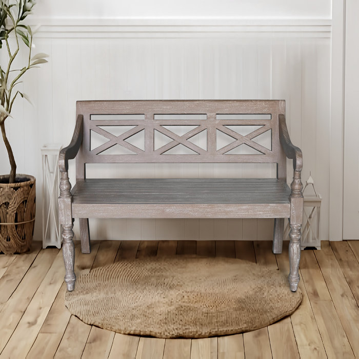 Canora Grey Billups Solid Wood Bench & Reviews | Wayfair