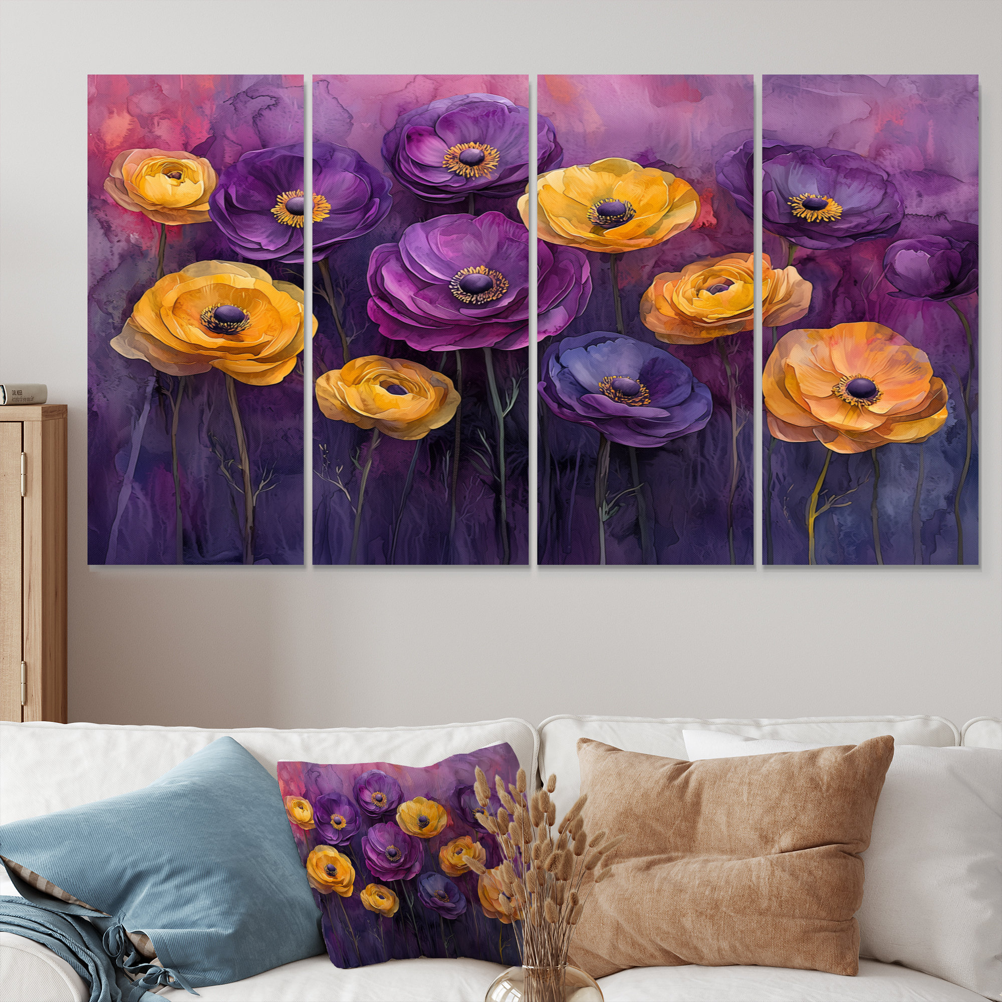 Winston Porter Clarissa - Ranunculus Wall Art - Traditi Wall Art Canvas ...
