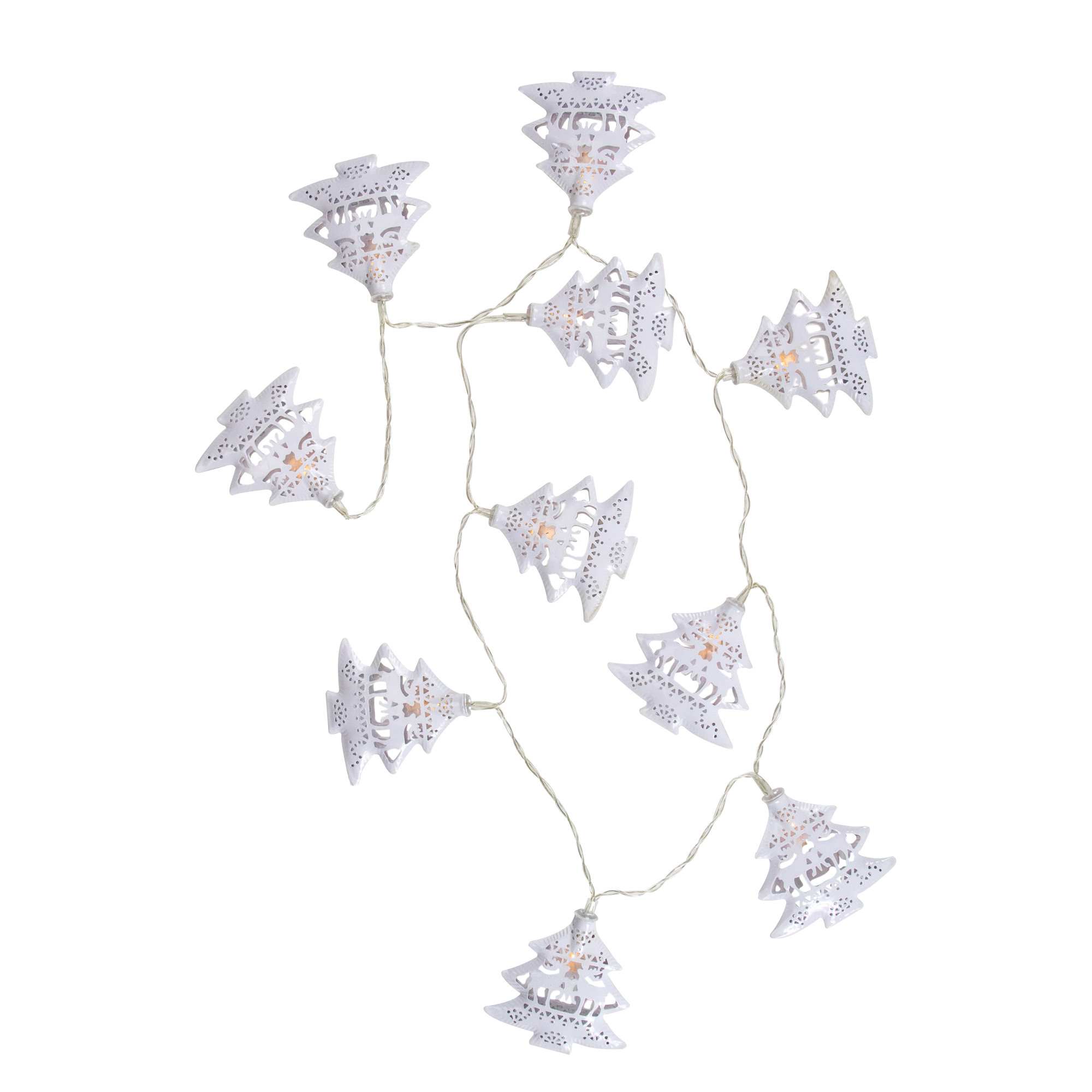 Northlight Seasonal 10 B/O LED Warm White Christmas Tree With Deer ...