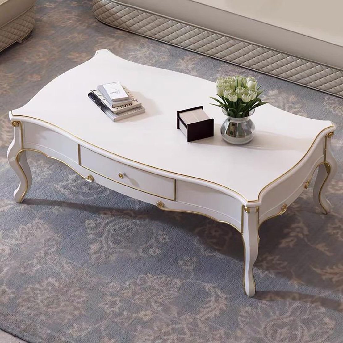 Rosdorf Park Light Luxury Carved And Gilded Coffee Table Wayfair