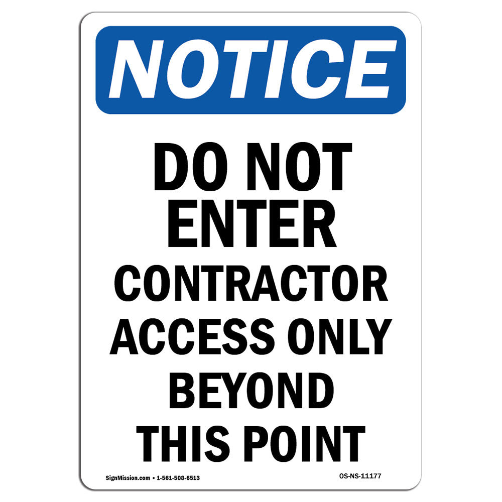 SignMission Do Not Enter Contractor Access Sign | Wayfair