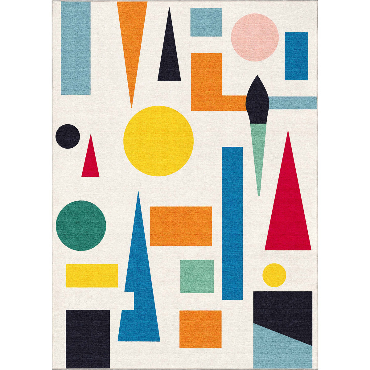 Well Woven Crayola Modern Abstract Art Color Blast Multi Color Area Rug ...